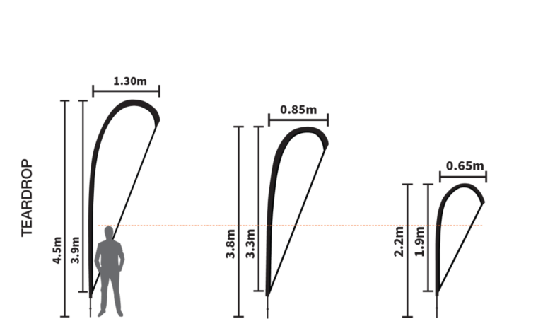 Teardrop Sizes - Star Outdoor